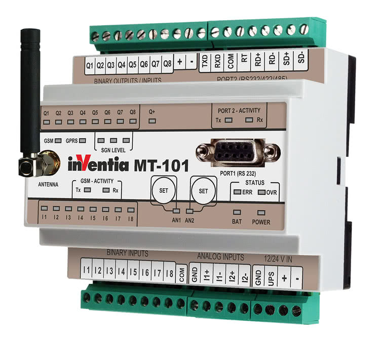 INVENTIA Sp. z o.o. MT-101 - sterownik PLC z integralnym modemem GSM/GPRS
