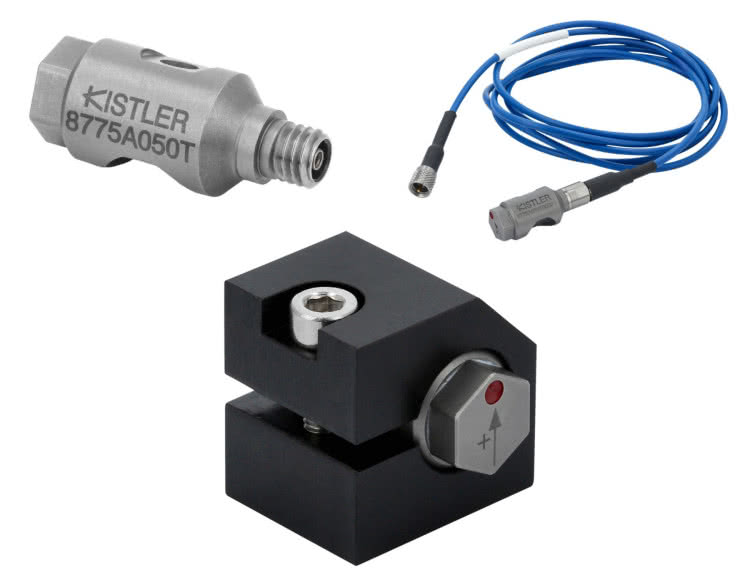 Akcelerometr piezoelektryczny z blokiem montażowym do precyzyjnej ...