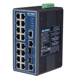 CSI S.A. 16 portowy, przemysłowy, zarządzalny switch Ethernetowy z IP30