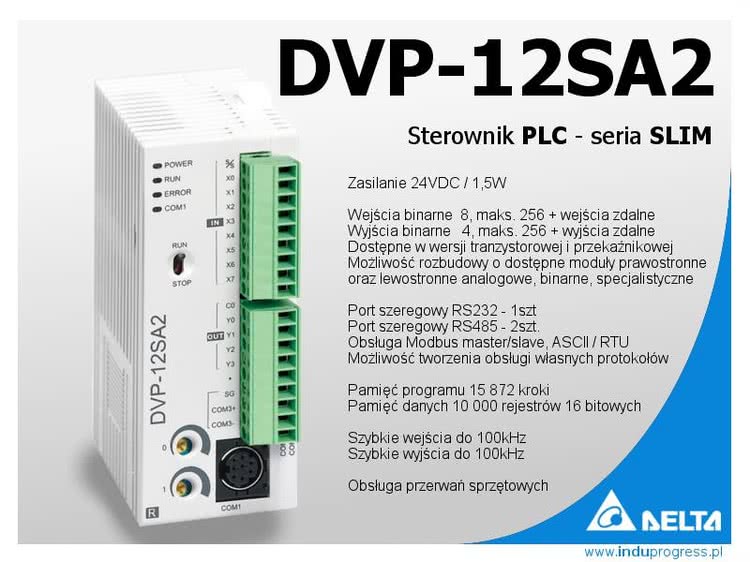 InduProgress Sterownik PLC DVP12SA2
