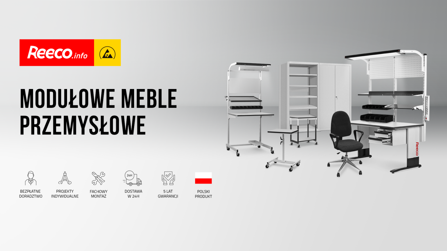 Modułowe meble przemysłowe polskiej marki REECO