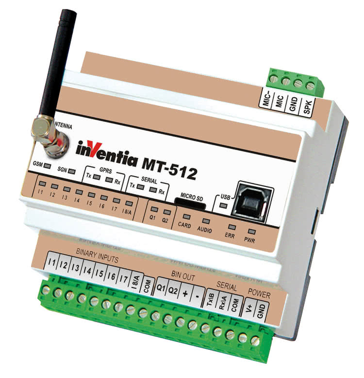 INVENTIA Sp. z o.o. MT-512 - specjalizowany moduł alarmowy dla wind